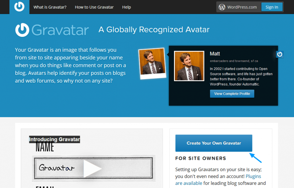 How to Set the Gravatar on WordPress